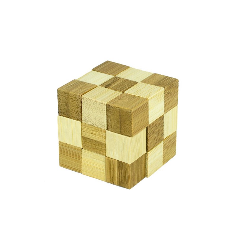 Puzzle en bois Puzzle bambou cube serpent 3D