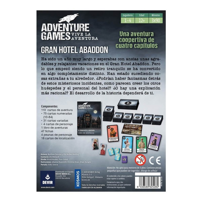 Jeux d’aventure: Gran Hotel Abaddon - Jeux De Société - kubekings.fr