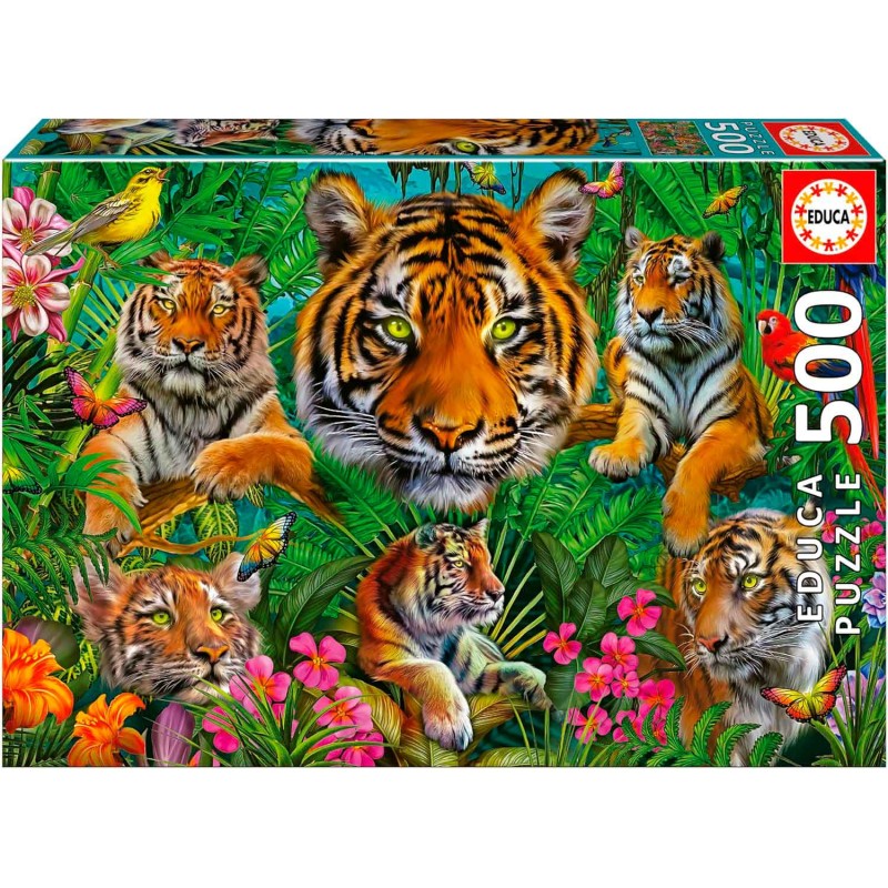 Educa Tiger Jungle Puzzle 500 pièces - Explorez la jungle