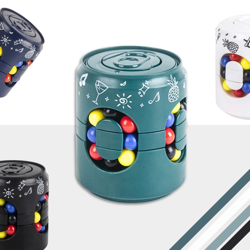 Magic Beans Cylinder Spinner - Casse-tête tournant à billes 🥫