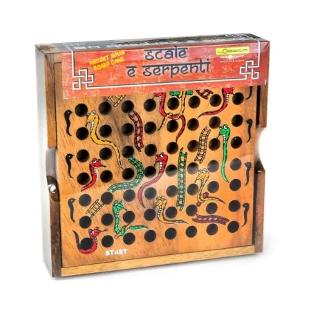 Découvrez le classique Serpents et échelles en bois