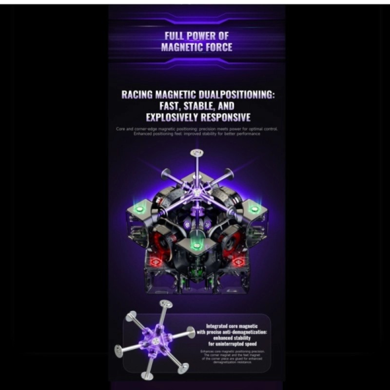 X-Man XT3 V1 3x3 V1 - Le fleuron de Speedcube avec Ball Core et UV 🔥