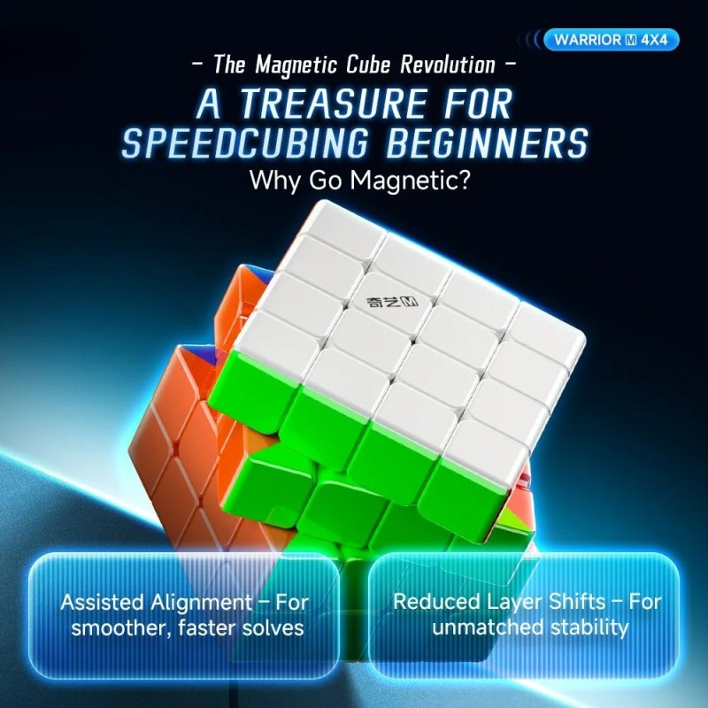 QiYi Warrior 4x4 M - Cube magnétique lisse et stable 🌟