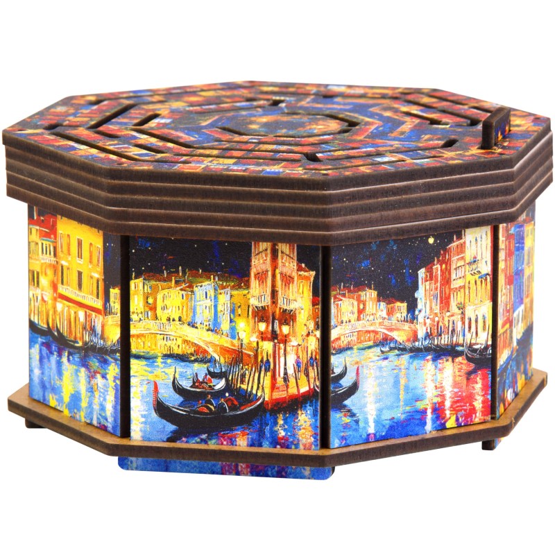 Art Secret Maze Box – Puzzle en bois avec compartiment secret