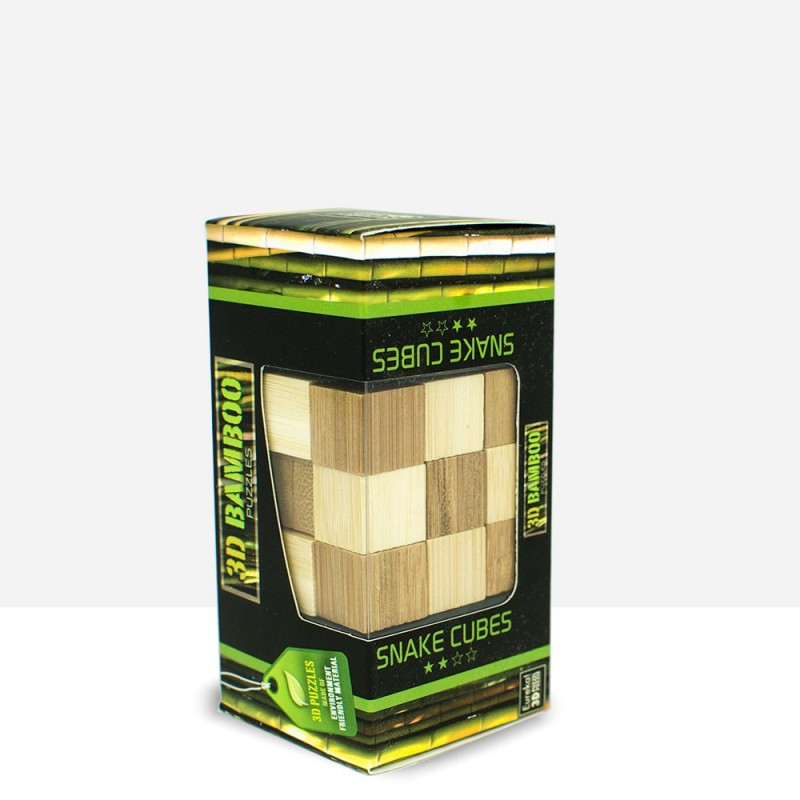 Puzzle en bois Puzzle bambou cube serpent 3D